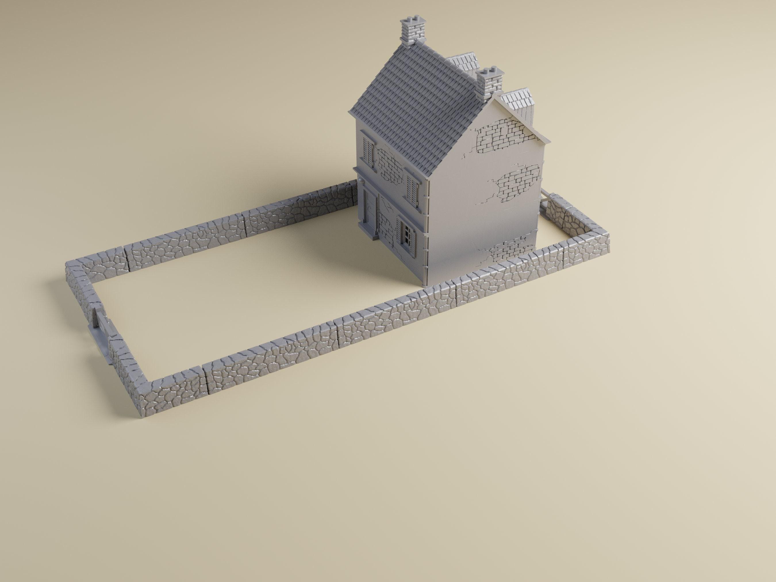 Stone Wall Set 15mm SCALE | Detailed 1:100 Scale Terrain for 15mm ...