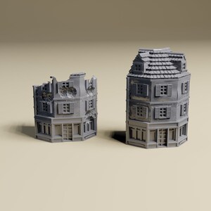6mm Normandy Corner Shop Building 2 1:285 Scale Detailed WWII Miniature ...