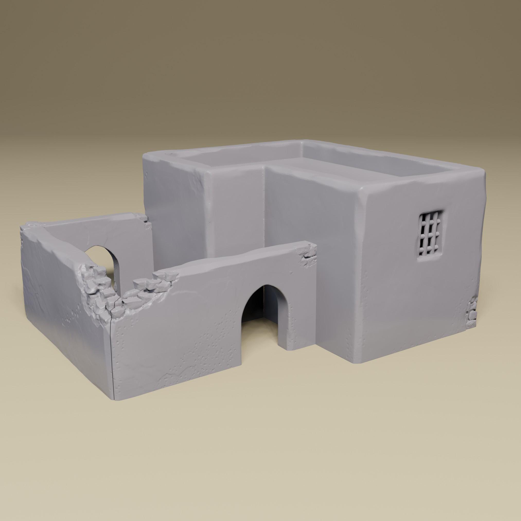 North Africa Small House 4 - WWII Tabletop Wargaming Terrain Bolt ...