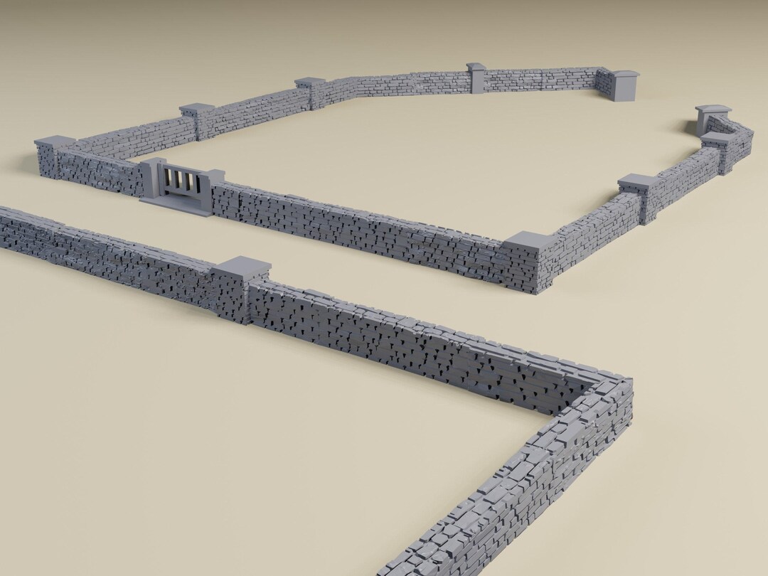 Town Wall Set | Detailed Scatter Terrain for Tabletop Gaming, RPG and ...