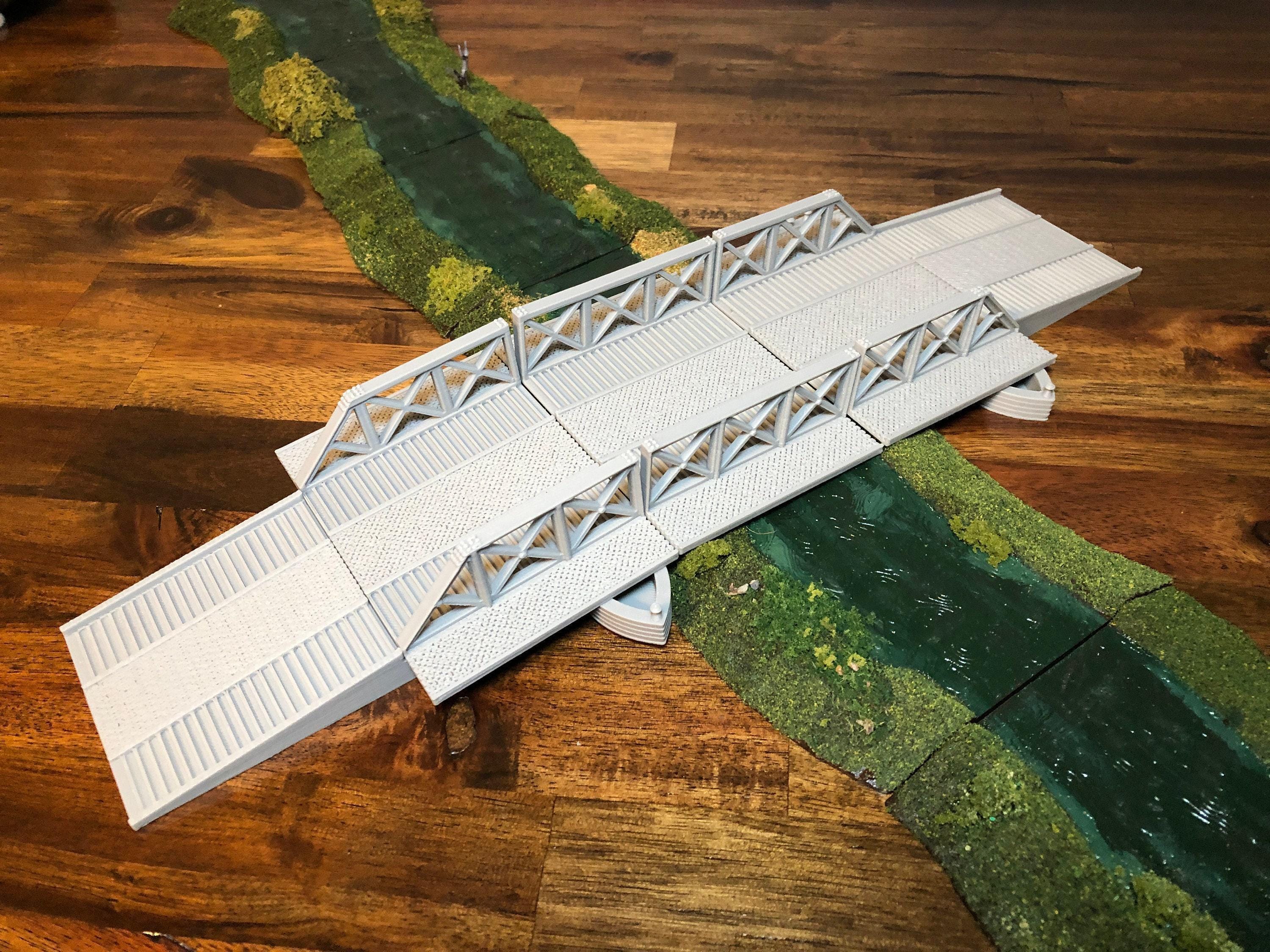 Pontoon/bailey Bridge Detailed Terrain for 28mm, 20mm WWII Tabletop ...