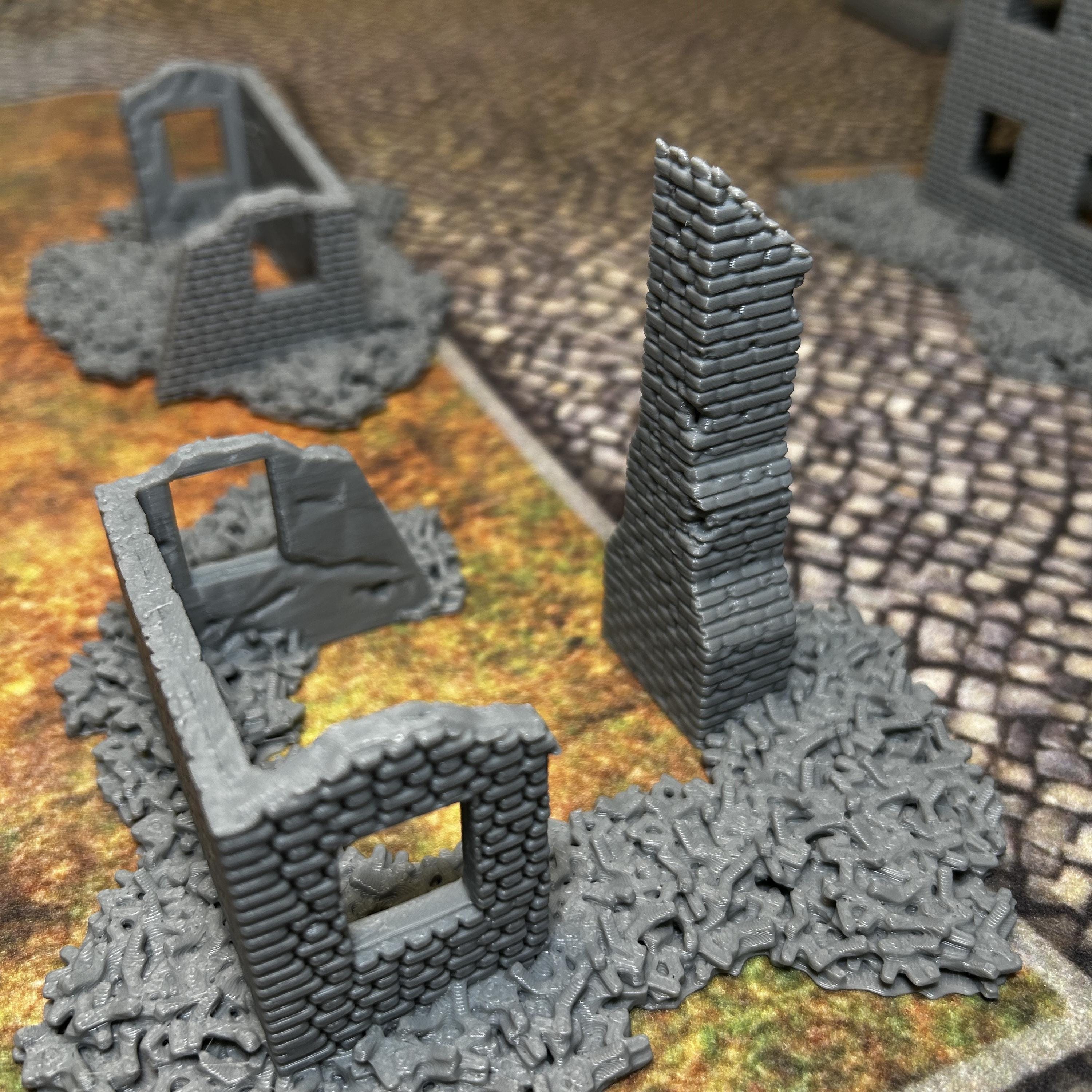 Urban Ruins and Rubble - Detailed WWII Terrain for 28mm, 20mm, 15mm ...