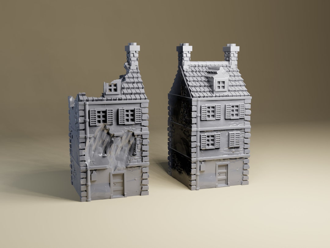 6mm Normandy Building 2 1:285 Scale Detailed WWII Miniature Tabletop ...