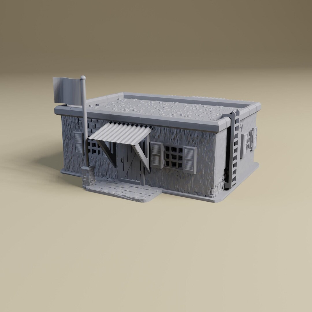 Middle East Admin Building 28mm, 20mm, HO or 15mm Miniature Wargaming ...