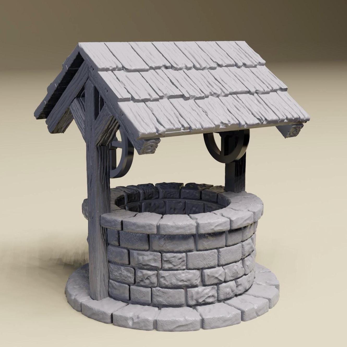 Medieval Water Well - Detailed Miniature Terrain for Wargames, Dioramas ...