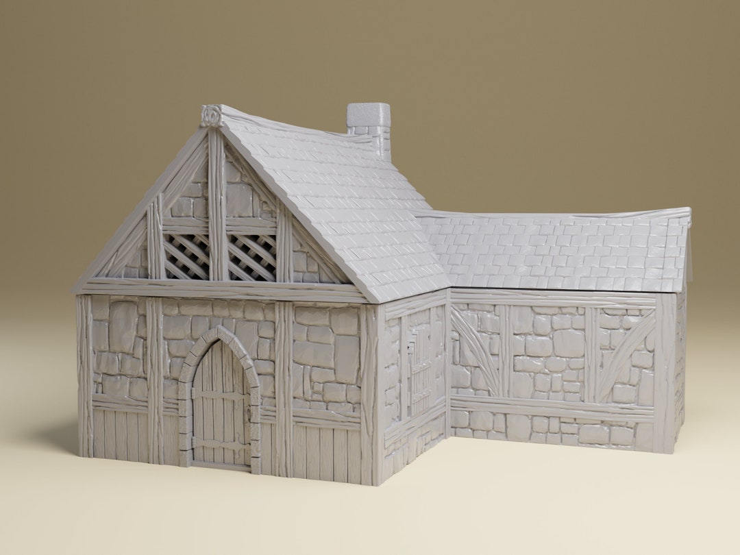 Fantasy Tannery House detailed 28/32mm Terrain for Miniature Fantasy ...
