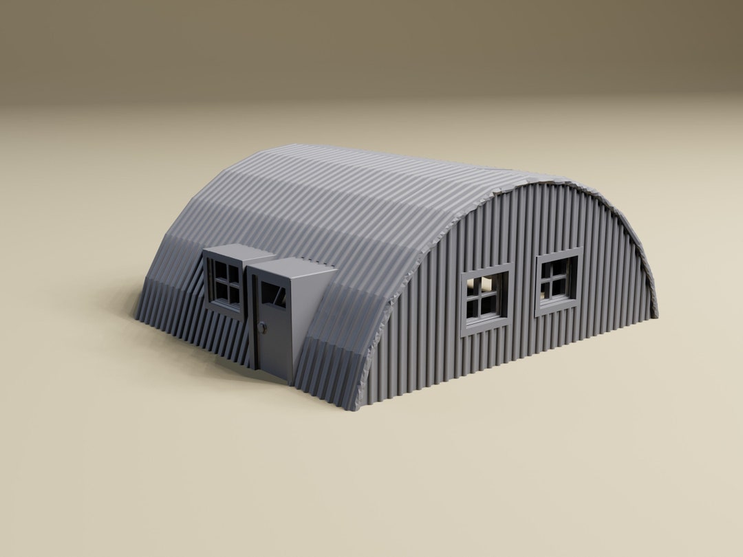 Quonset Hut Detailed Terrain for 28mm, 20mm, 15mm or HO Scale Tabletop ...