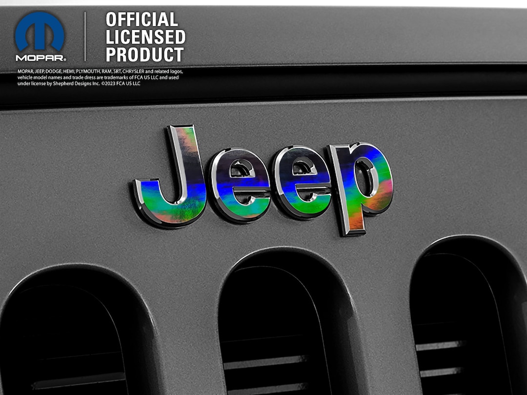 Holographic Chrome Jeep Emblem Sticker Decal Wrangler JK TJ - Etsy