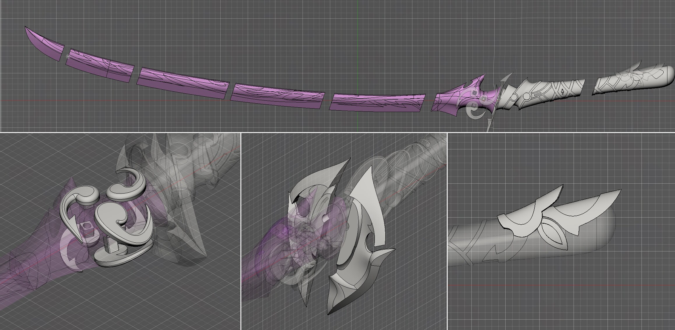 Raiden Shogun Sword - Baal Cosplay 3D Print - Musou No Hitotachi ...