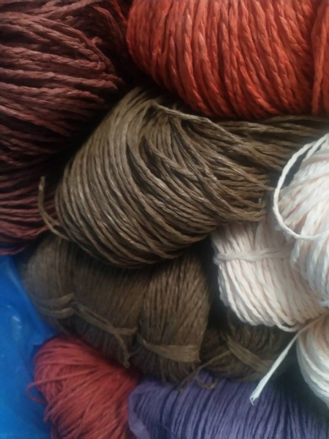 Brown Raffia Paper Yarn, Natural Raffia Bag Yarn, Crochet Raffia, Hat ...