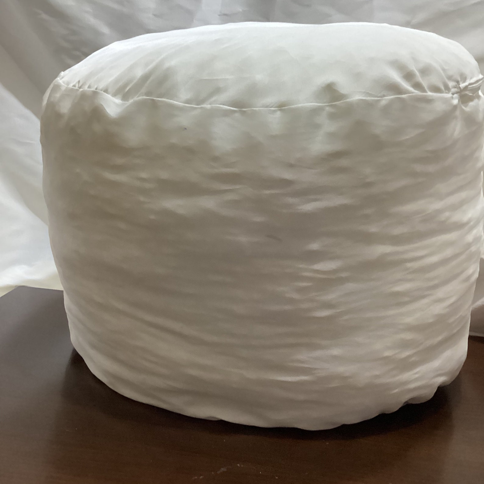 Round Moroccan Pouf Checkered Pattern With Pillow Included, Boho ...