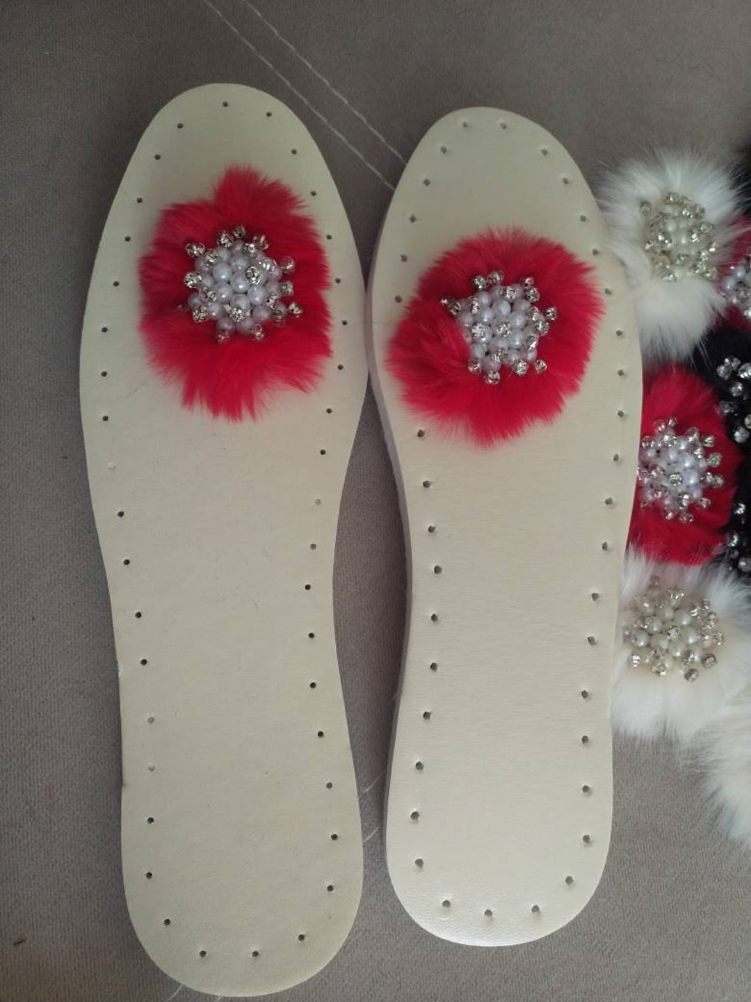 Crochet Soles for DIY Slippers, Soles With Holes for DIY Shoes, Crochet ...