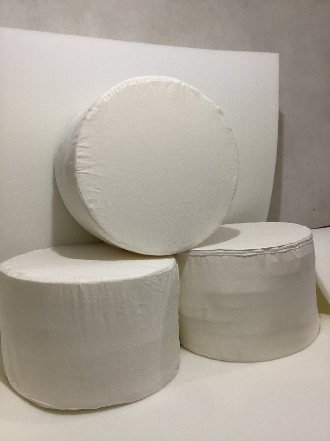 Custom Size Insert for Footstool Cube Ottoman Pouf , Any Size Round ...