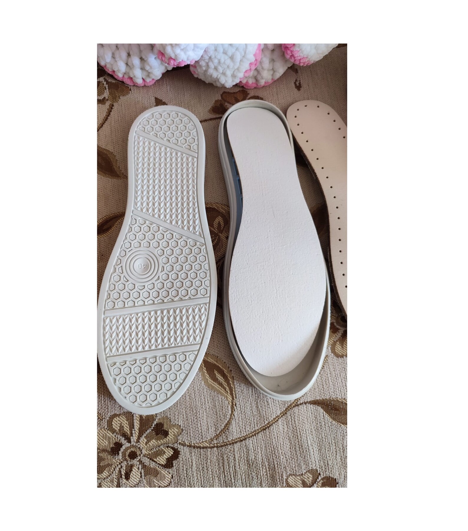 Rubber Soles DIY Slippers, Soles With Holes for DIY Shoes, Crochet ...
