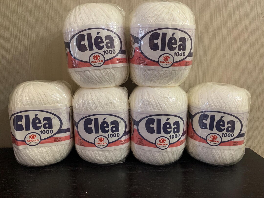 Clea, White, Crochet Thread, Yarn, Cotton, Made in Brazil, Circulo - Etsy