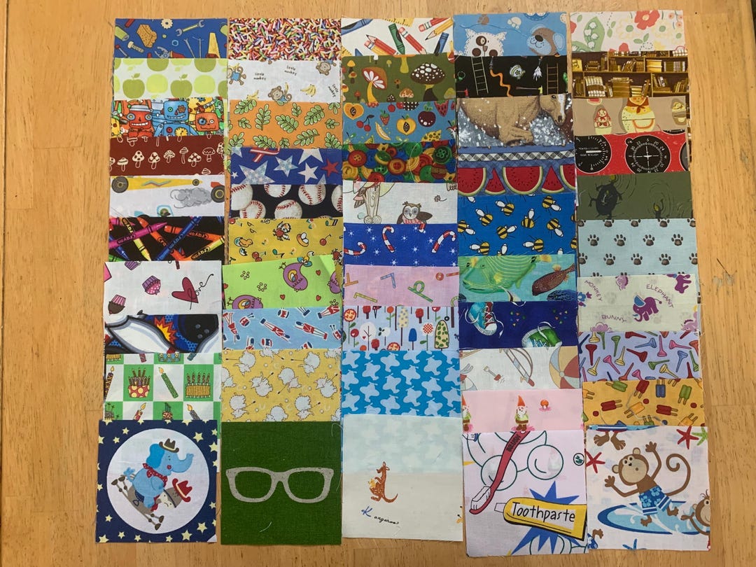 I Spy Quilt Pack, 50 Squares, 4 Inches X 4 Inches, Charm Pack, Pre-cut ...