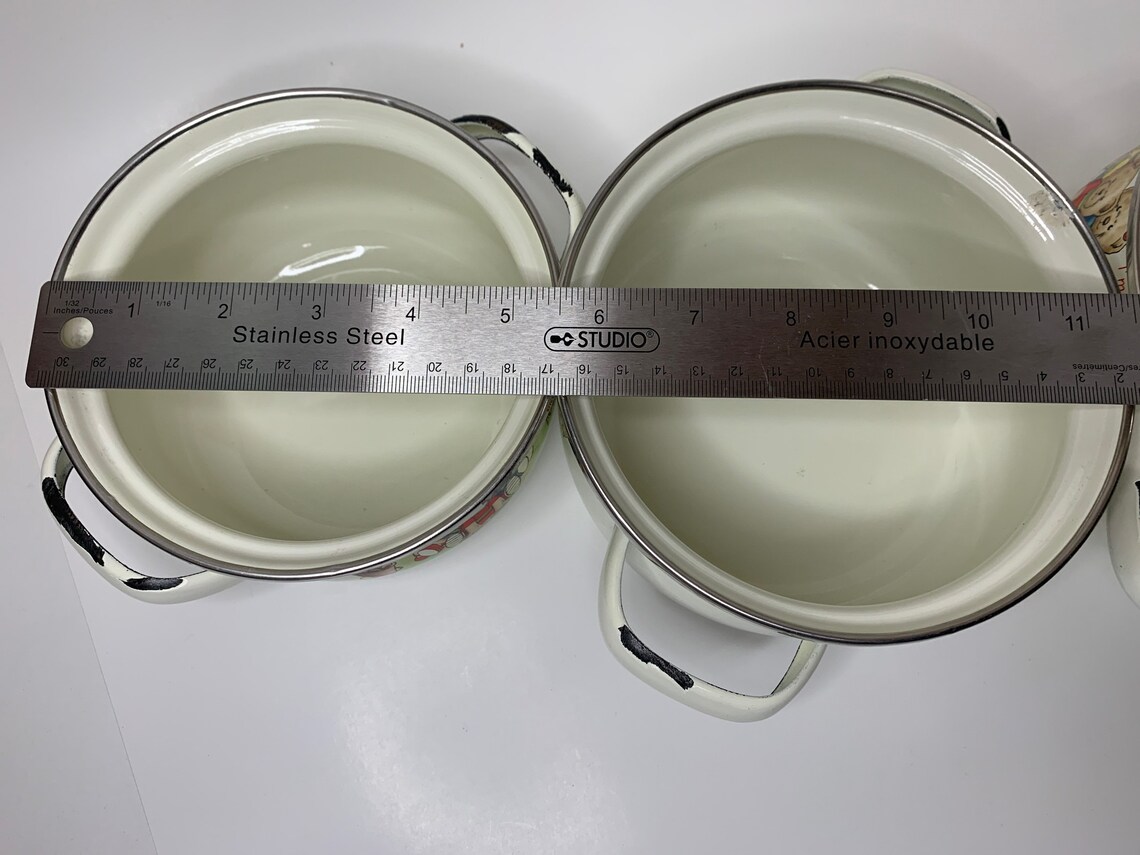 Enamel Cooking Pot Bee Bear Made in Thailand Used Set Set | Etsy