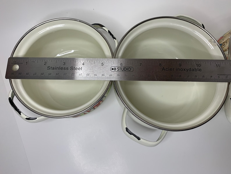 Enamel Cooking Pot Bee Bear Made in Thailand Used Set Set | Etsy