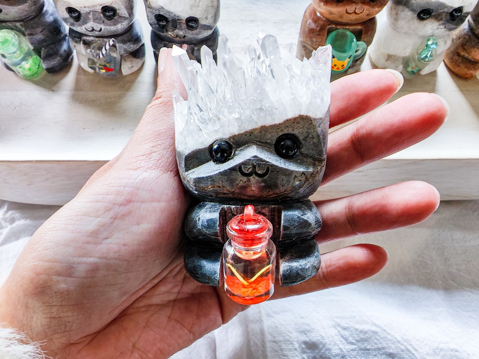 Clear Quartz Groot / YOU PICK Hedgehog / Pet Rock - Etsy