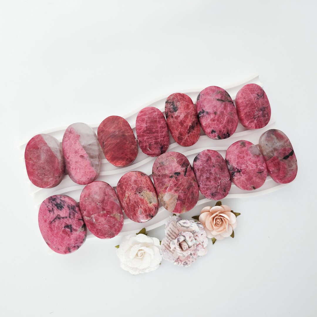 Rhodonite in Quartz Heart Crystal Carving Healing Crystals - Etsy