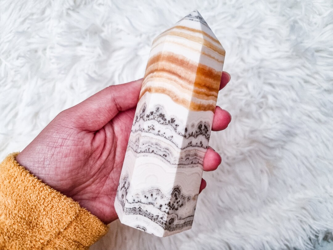 Orange Dendritic Calcite Tower - Etsy