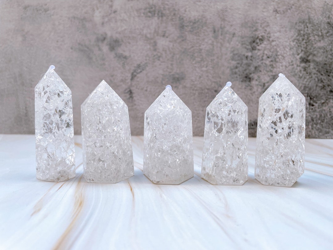 Clear Crackle Quartz / Cracked Quartz / Crackled Quartz / Clear Quartz ...