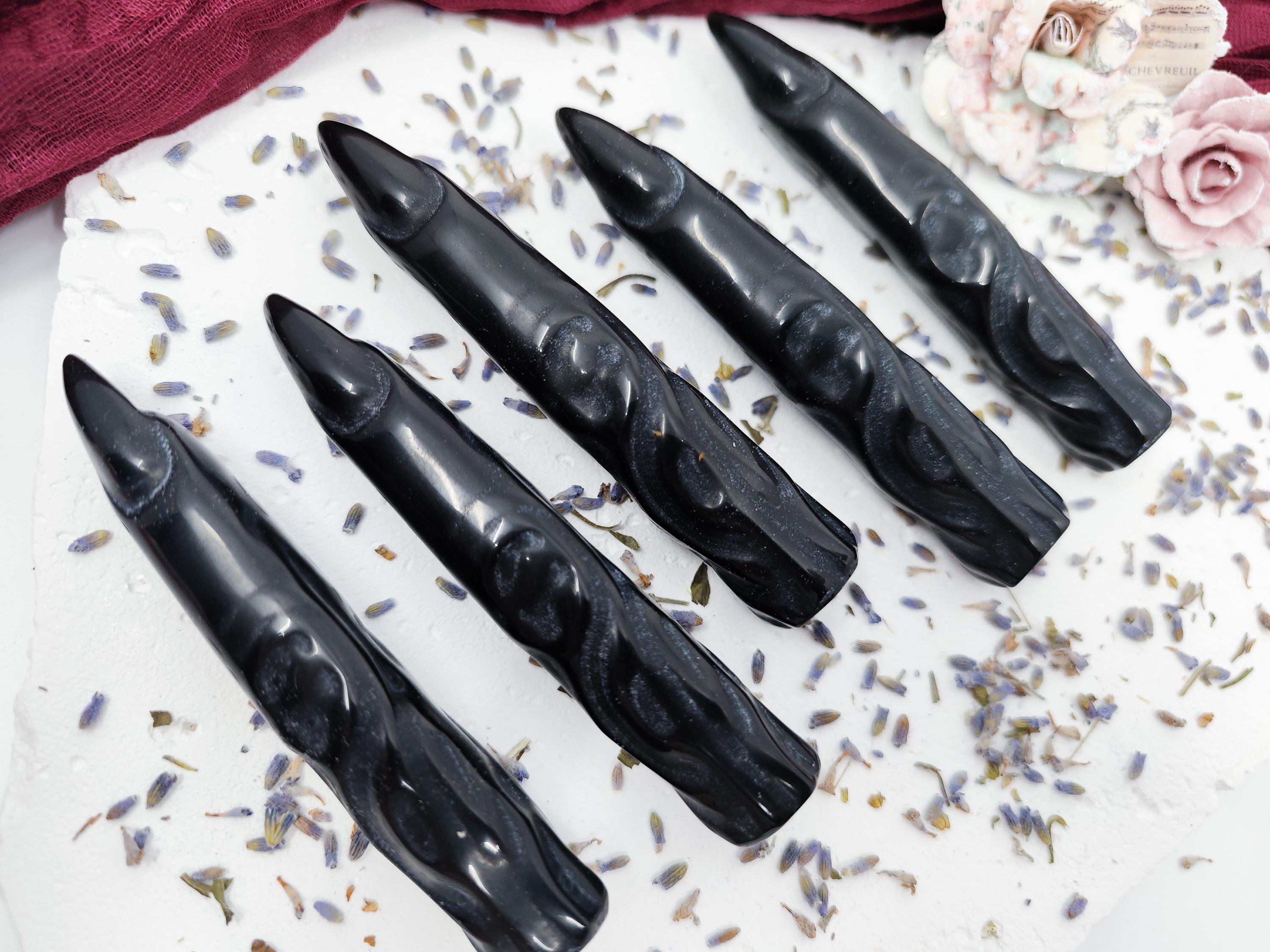 Obsidian Witch Finger Spooky Halloween Crystals - Etsy