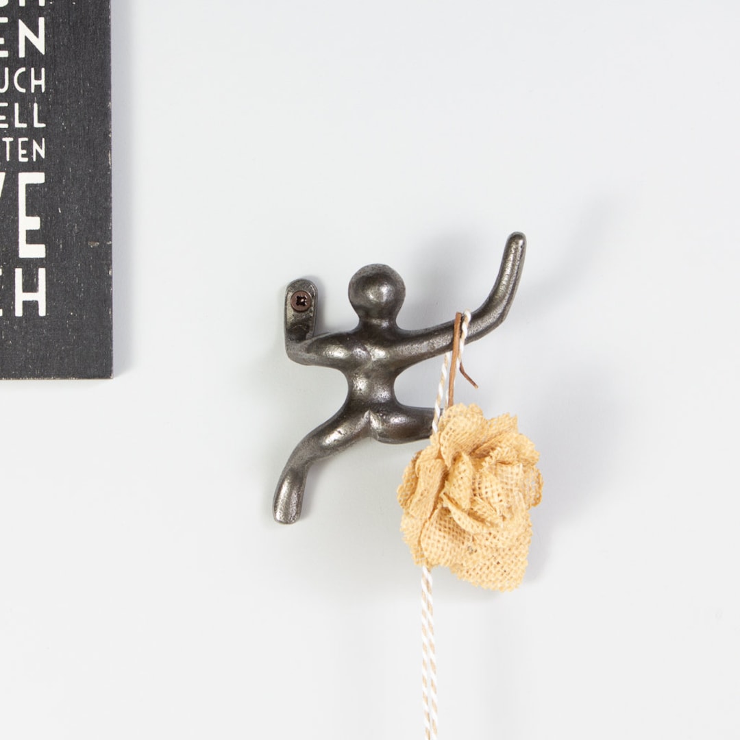 Climbing Person Cast Iron Coat Hook Novelty Wall Hook - Etsy
