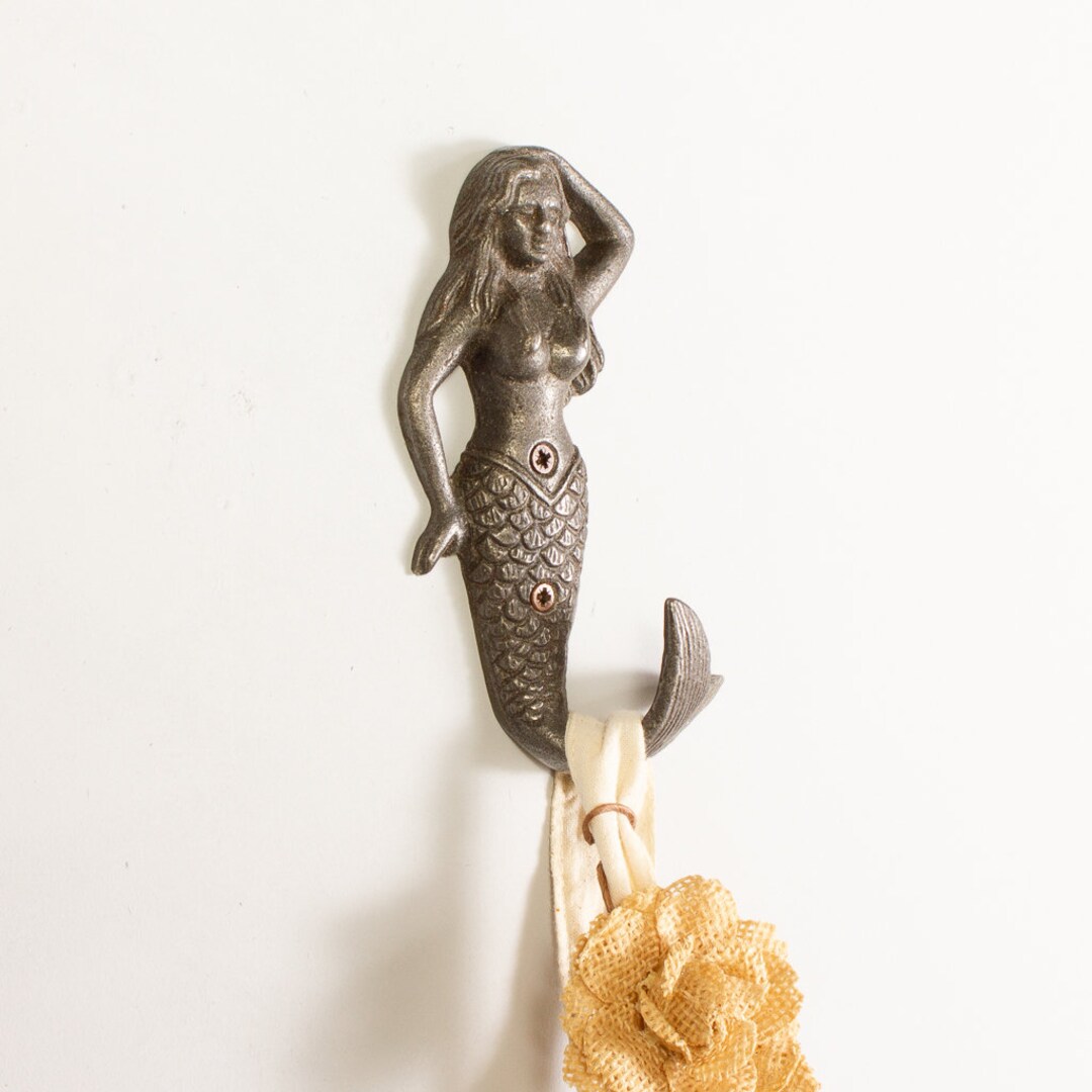 Mermaid Hook Cast Antique Iron Wall Mounted Novelty Gift - Etsy