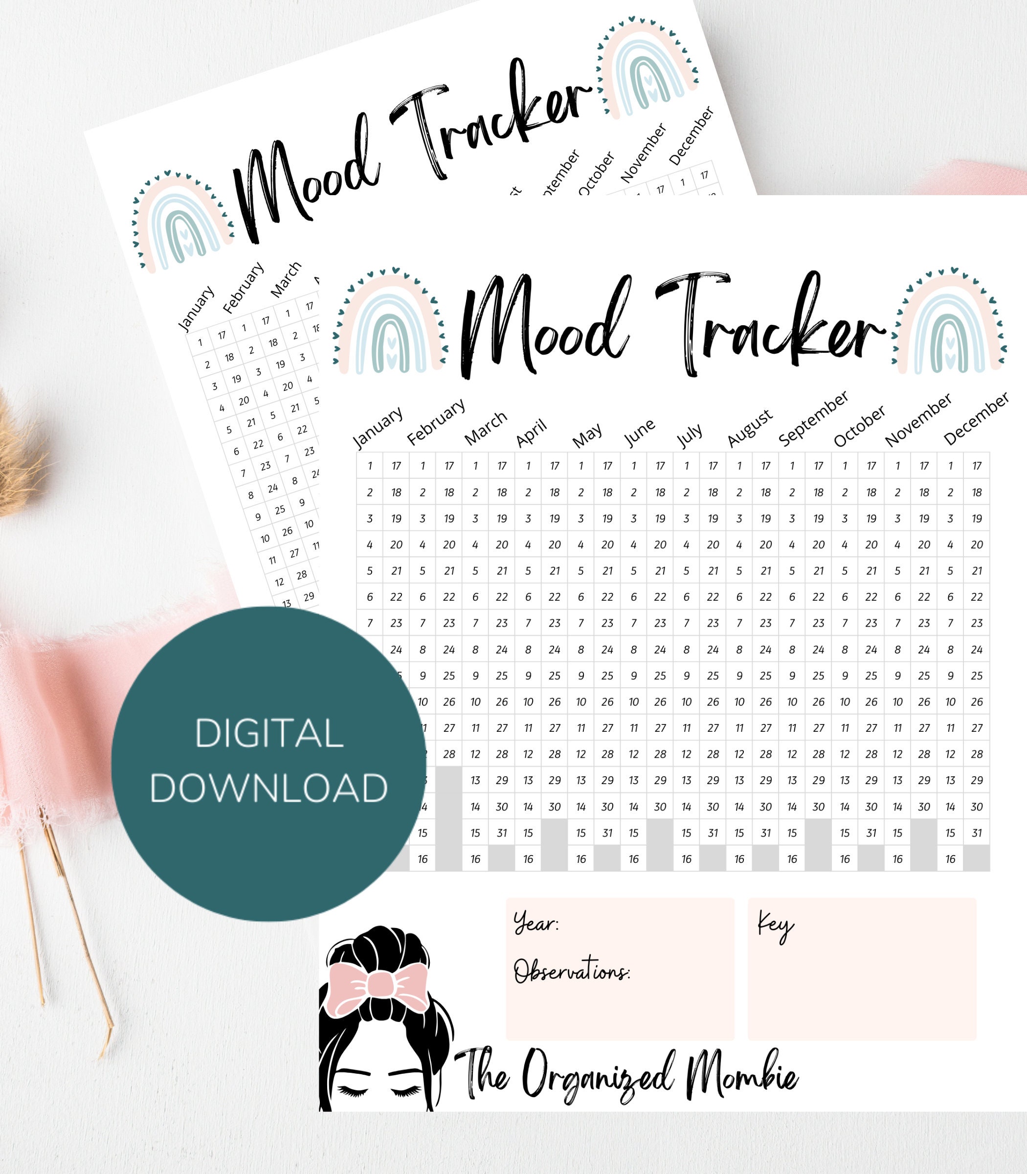 Mood Tracker Printable Instant Download Mood Tracker for Teens Mood ...