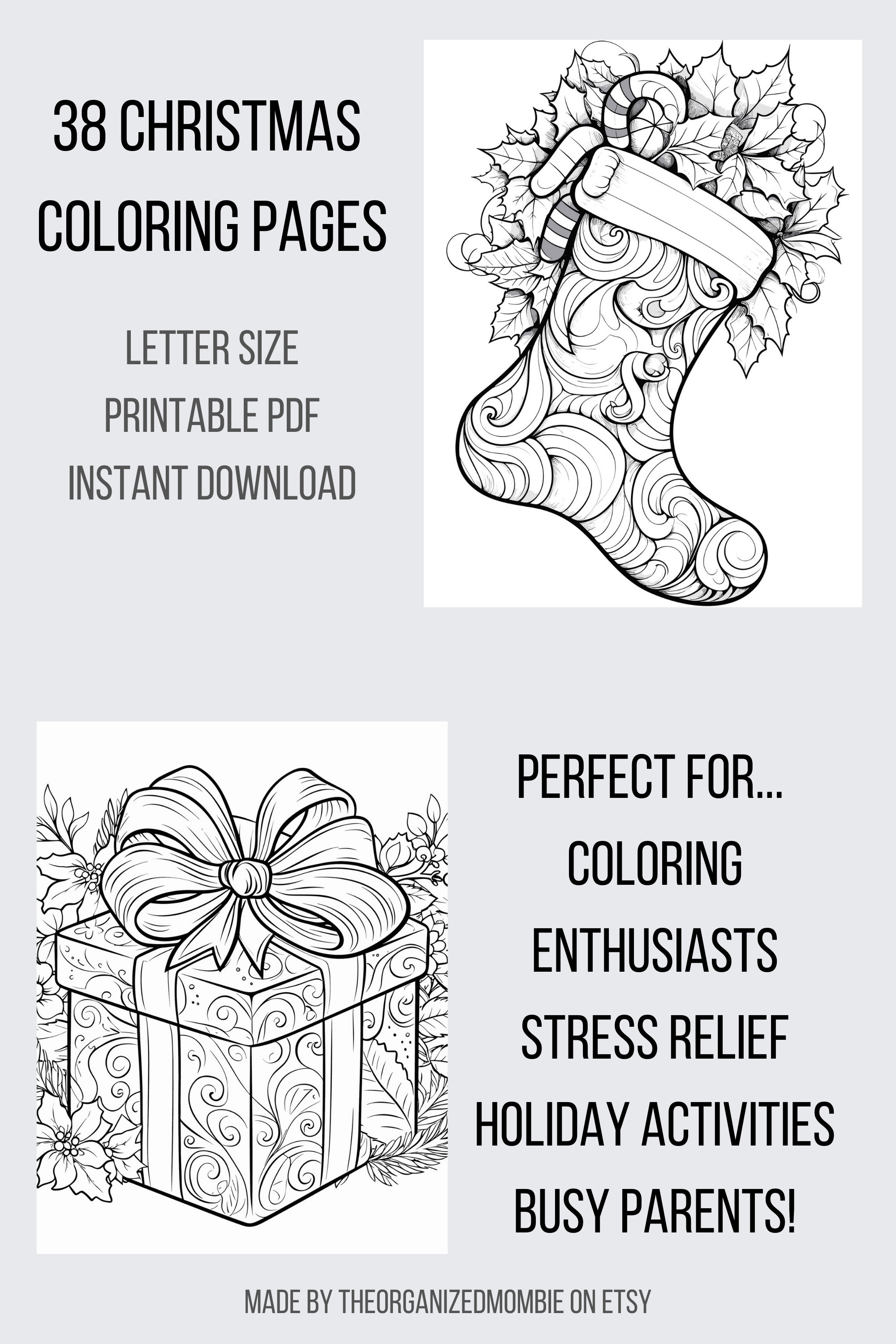 38 Christmas Printable Coloring Pages Christmas Activity Winter ...