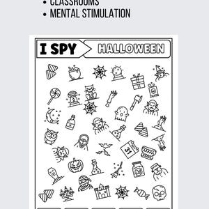 88 I Spy Halloween Pages Instant Download Kids Halloween Game Printable ...