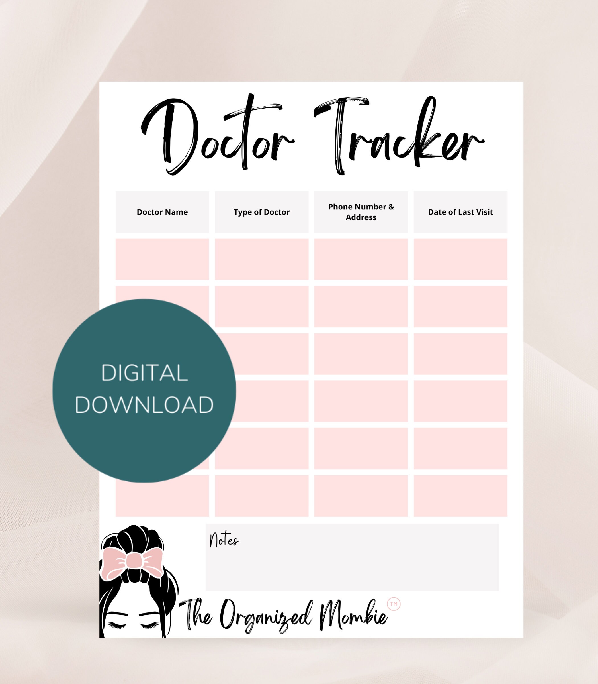 Doctor Tracker Instant Download Doctors Gifts Medical Tracker ...