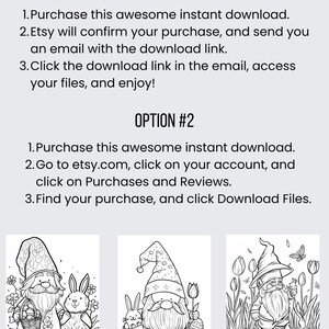 Printable Easter Gnome Coloring Pages Kids Easter Gift Birthday Party ...