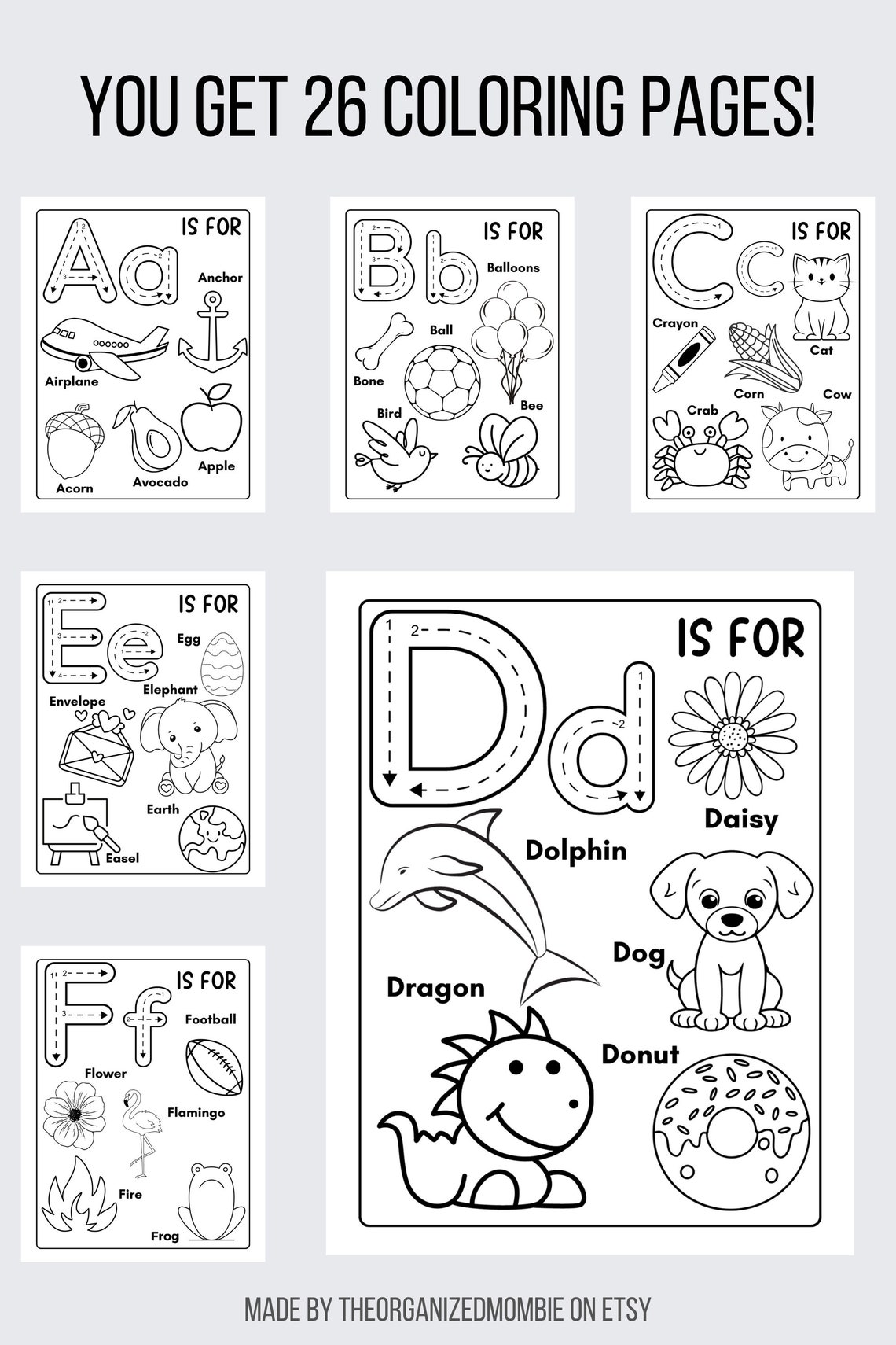 ABC Coloring Book Alphabet Coloring ABC Coloring Page Preschool ...