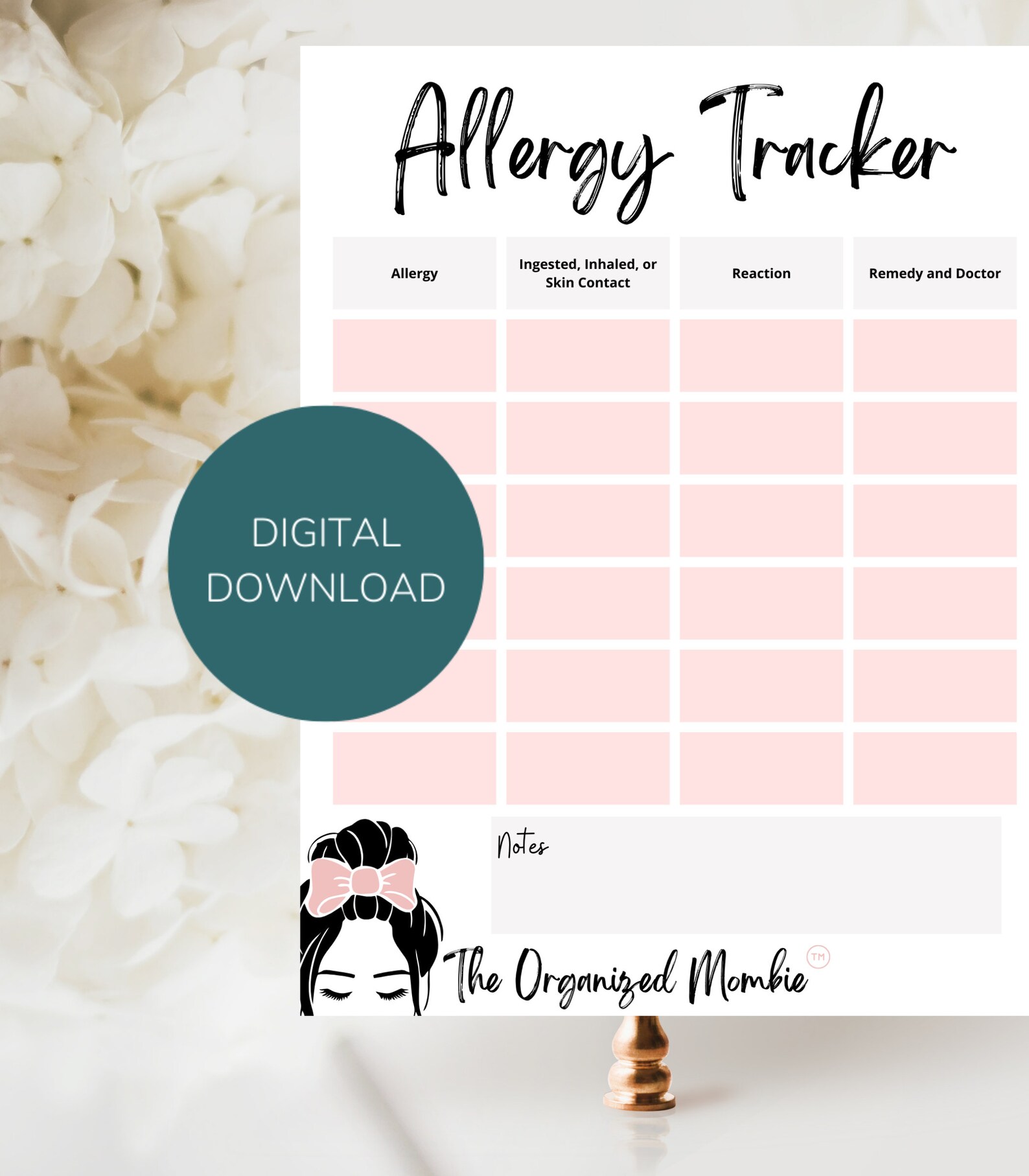 Allergy Tracker Instant Download Allergy Safe Halloween Allergy ...