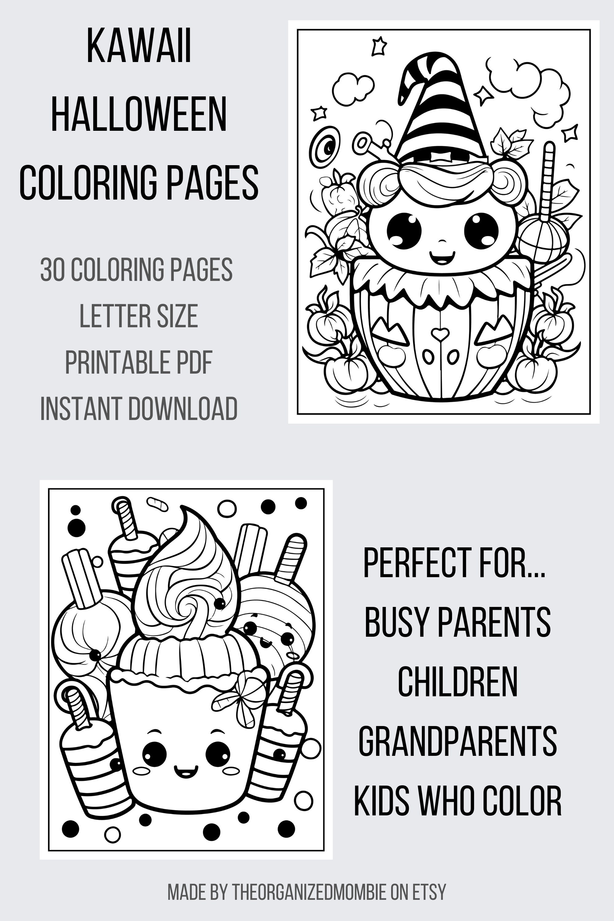 30 Kawaii Halloween Coloring Pages Kids Coloring Page Halloween ...