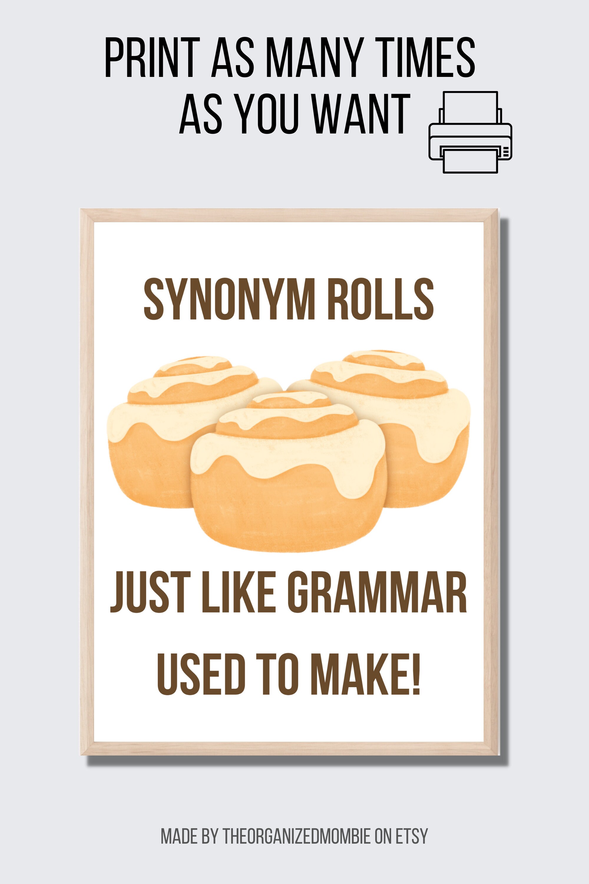 Synonym Rolls Grammar Printable Teacher Life Vocabulary Literature ...