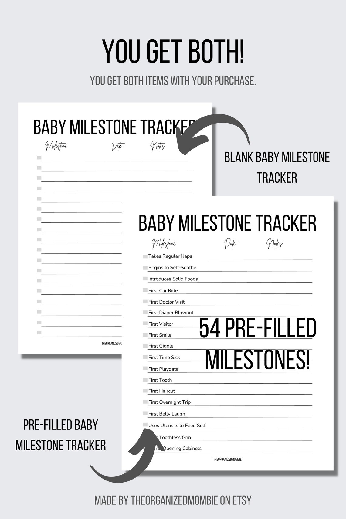 Baby Milestone Tracker Unique Baby Shower Gift Newborn Milestones ...