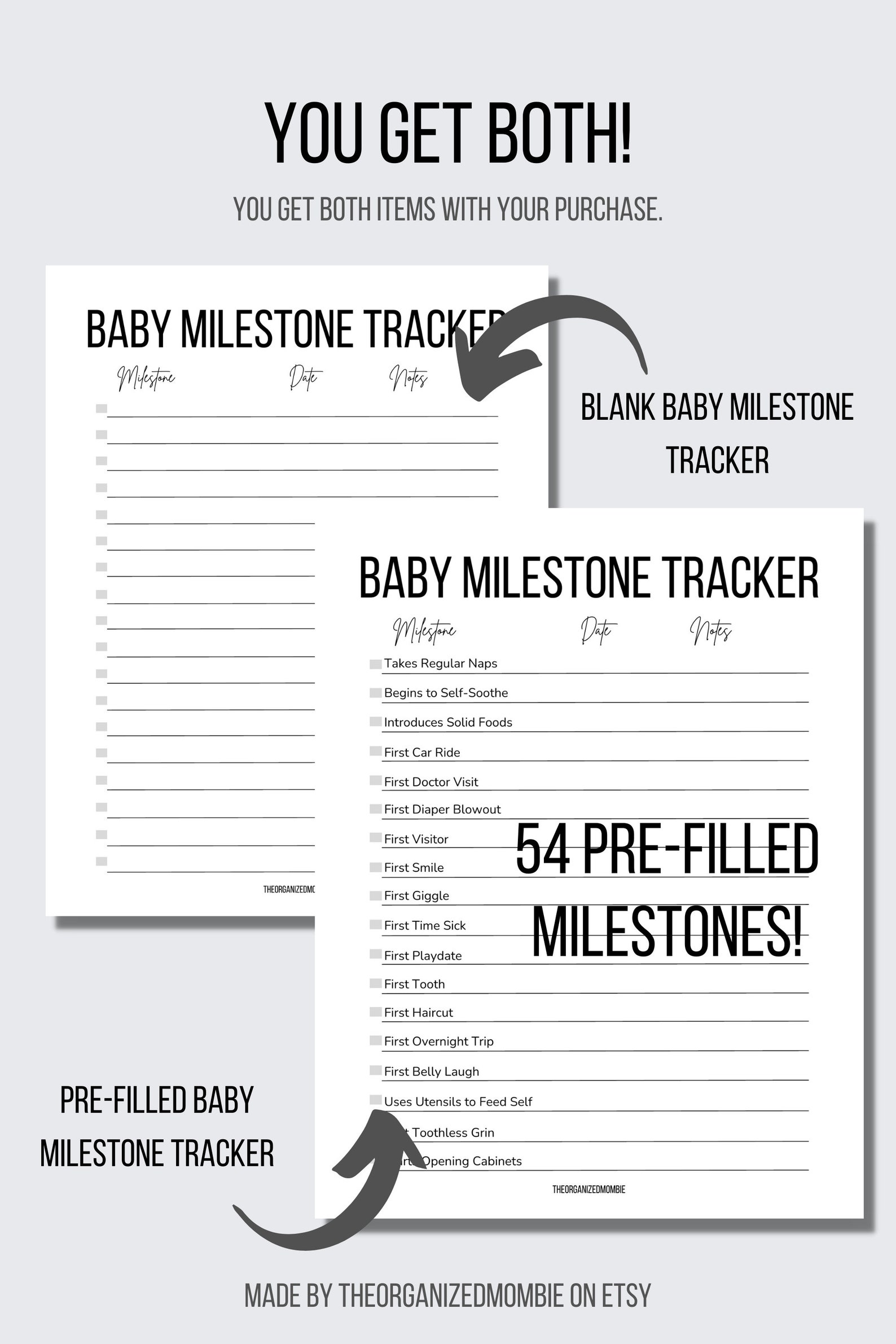 Baby Milestone Tracker Unique Baby Shower Gift Newborn Milestones ...