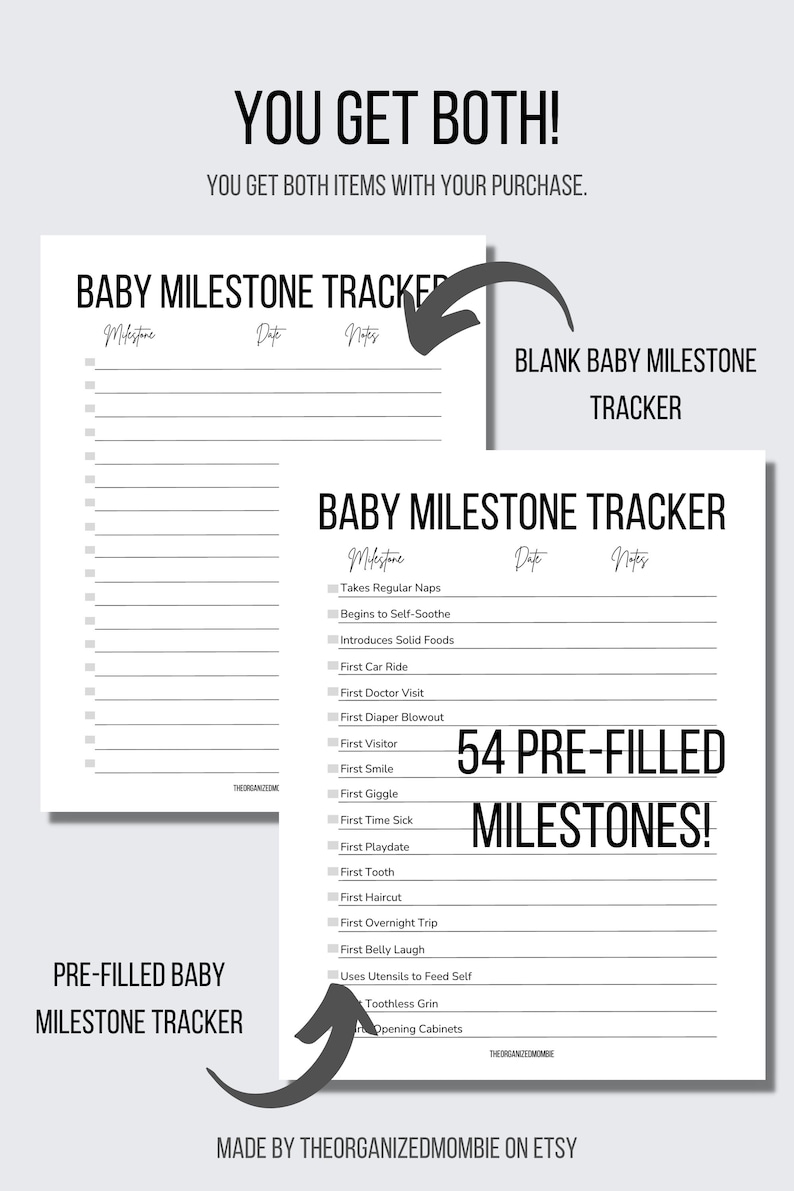 Baby Milestone Tracker Unique Baby Shower Gift Newborn Milestones ...