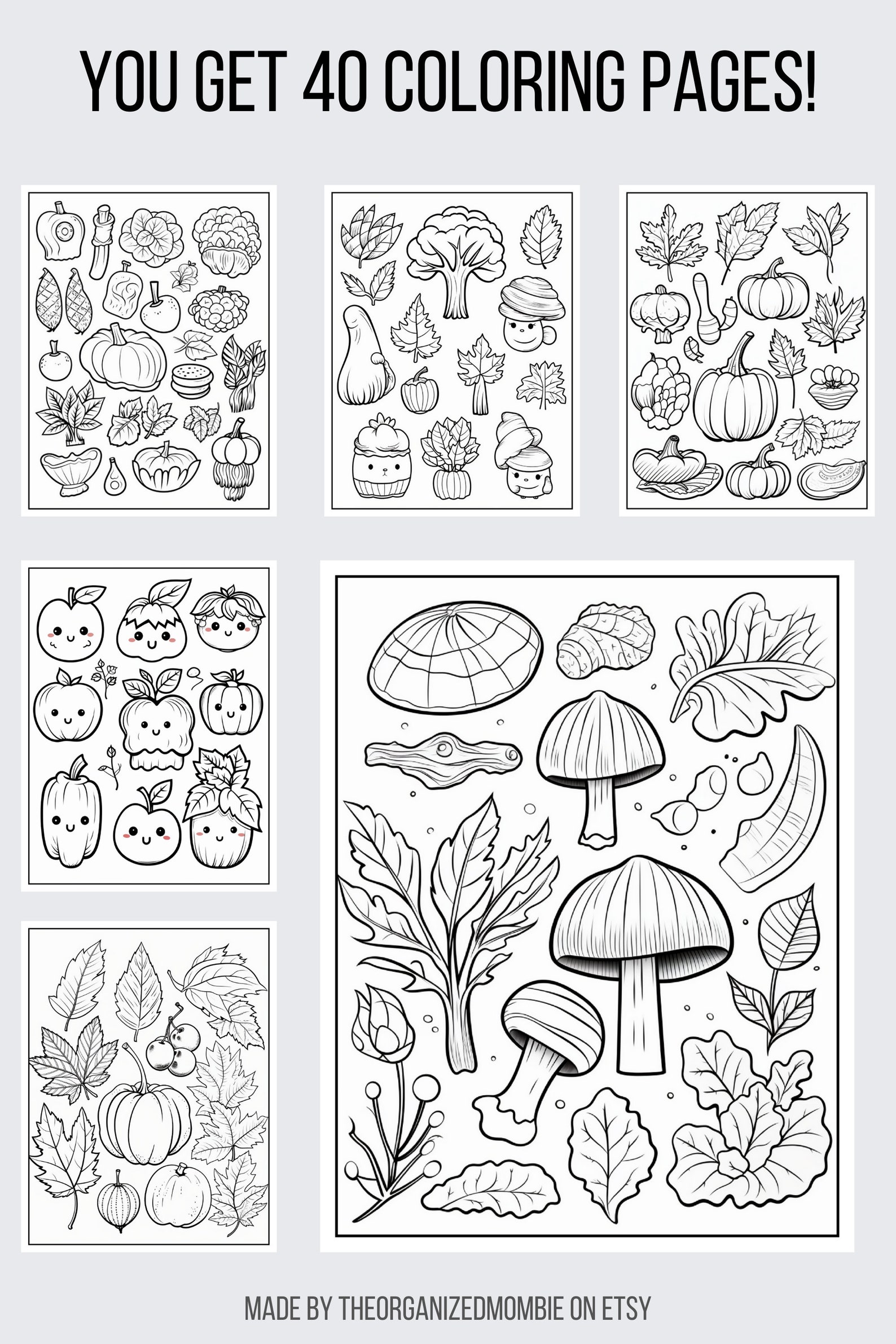 40 Fall Coloring Pages Autumn Coloring Page Pumpkin Coloring Fall ...