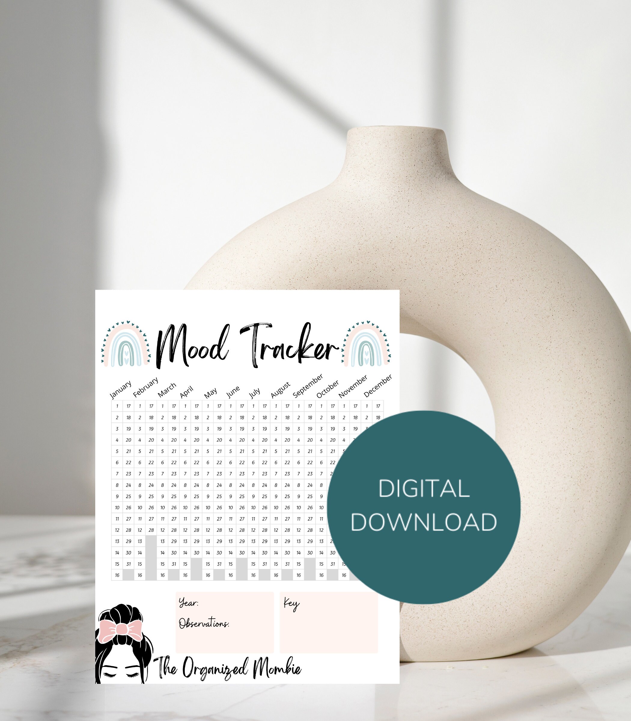 Mood Tracker Printable Instant Download Mood Tracker for Teens Mood ...