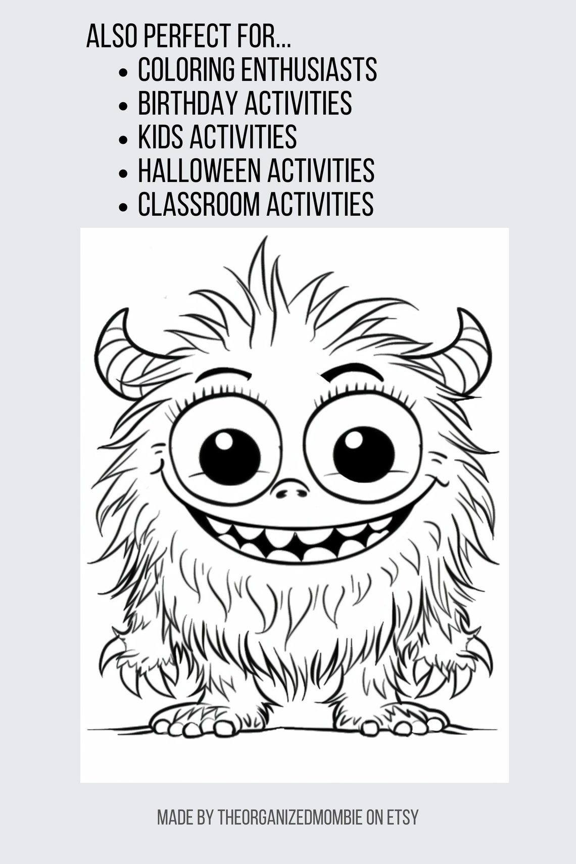 65 Little Monsters Coloring Pages for Kids Printable Monsters Printable ...