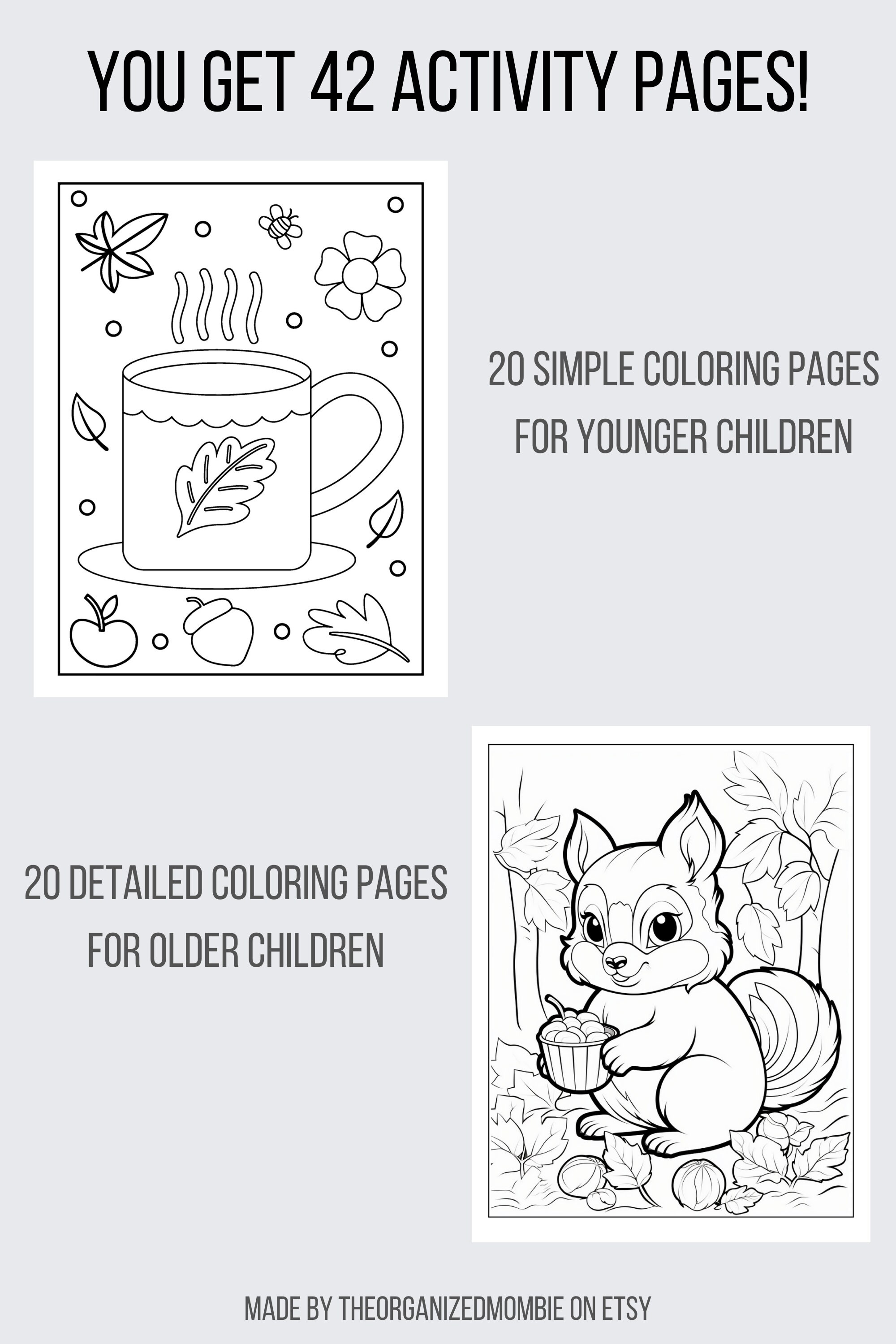 40 Fall Coloring Pages Autumn Coloring Pages Pumpkin Coloring Stress ...