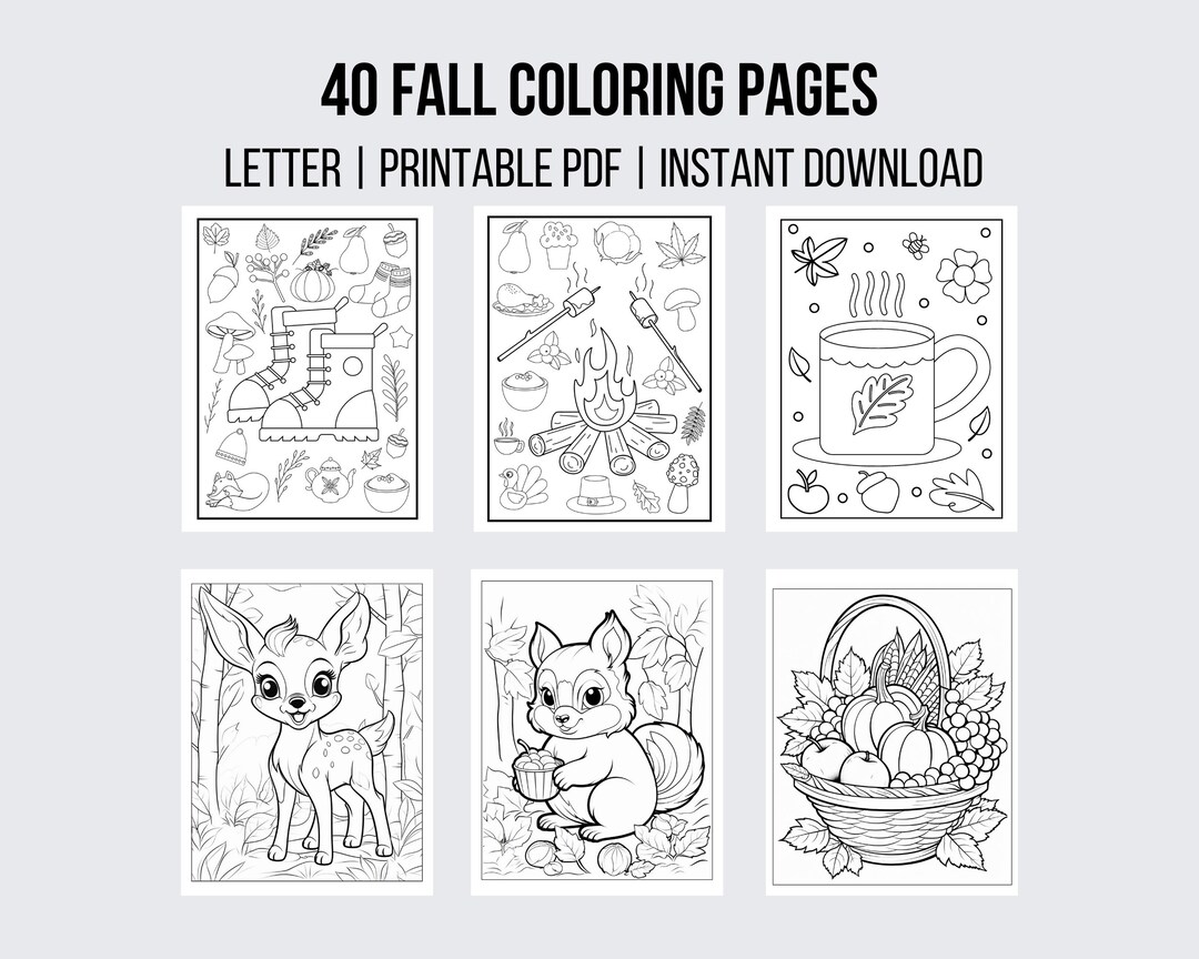 40 Fall Coloring Pages Autumn Coloring Pages Pumpkin Coloring Stress ...