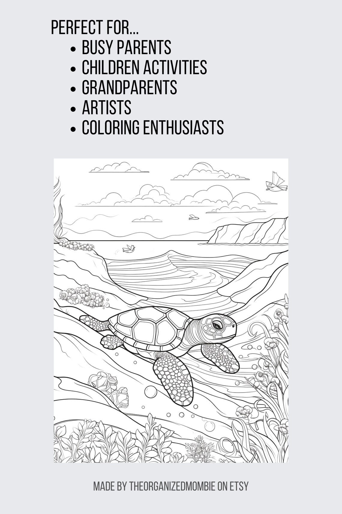 45 Turtle Coloring Pages Instant Download Sea Turtles Coloring Pages ...