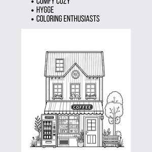 48 Storefront Coloring Pages for Kids and Adults Relaxing Art Therapy ...