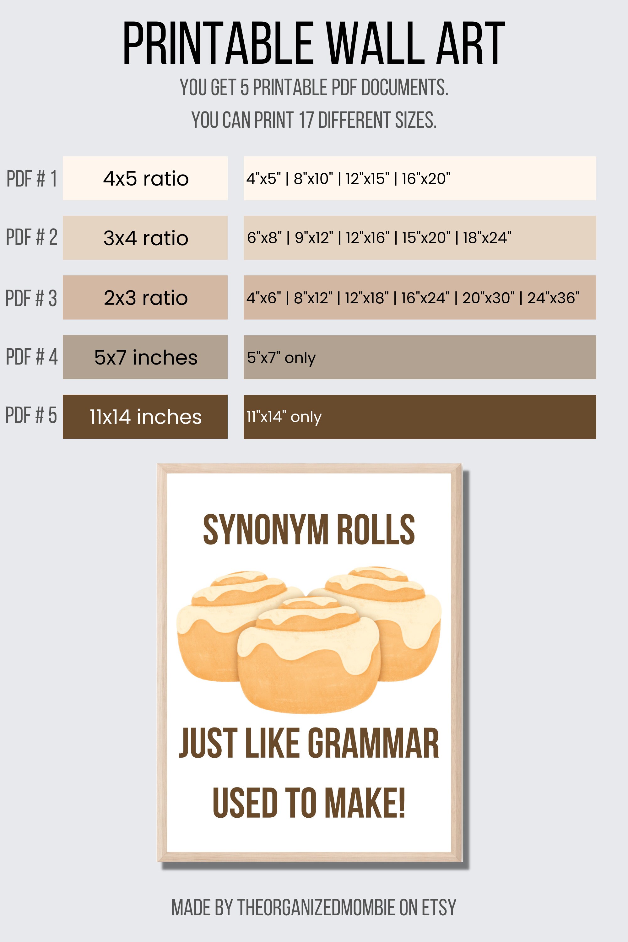 Synonym Rolls Grammar Printable Teacher Life Vocabulary Literature ...