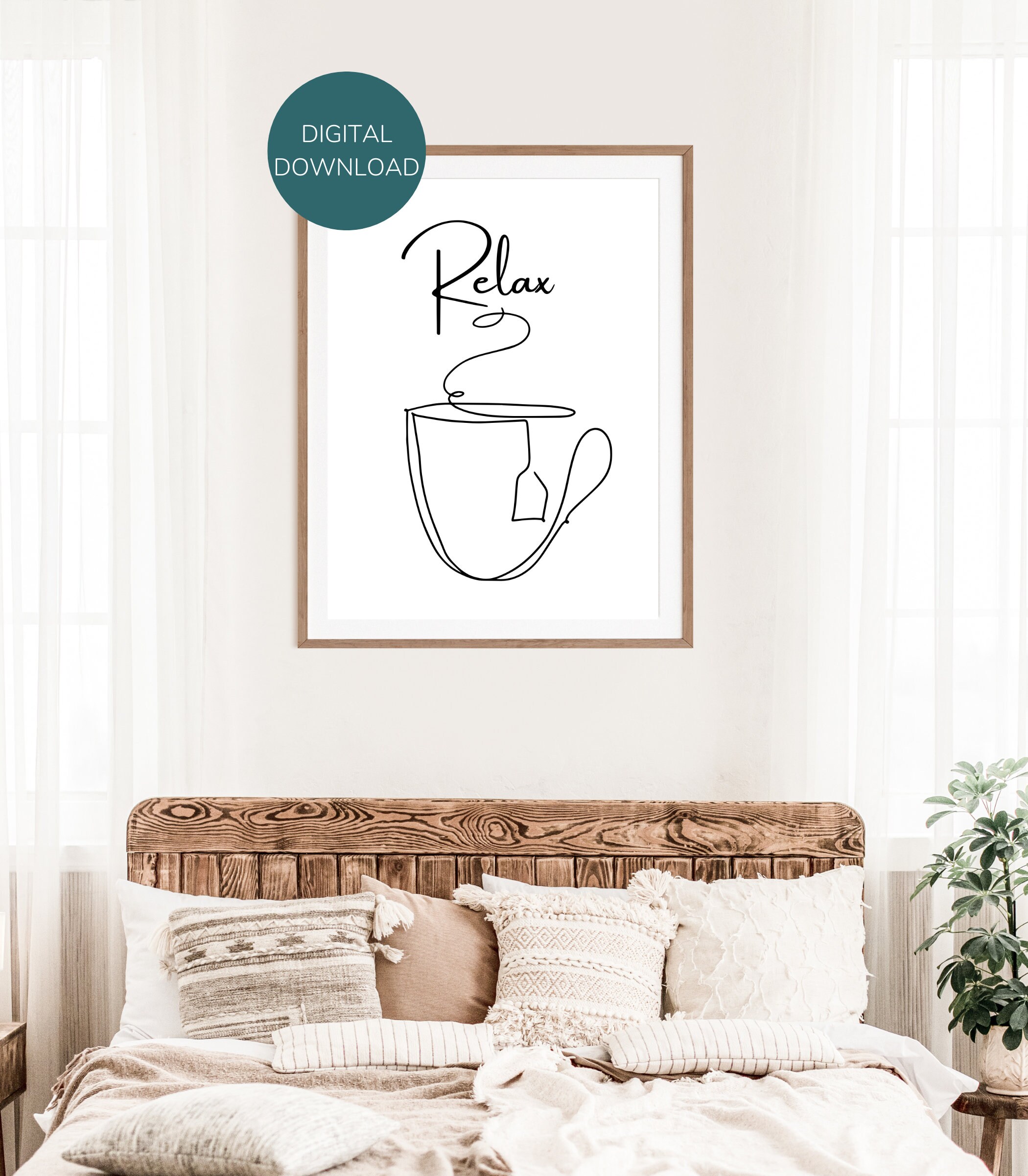 Relax Wall Art Instant Download Home Decor Wall Art Modern Art ...
